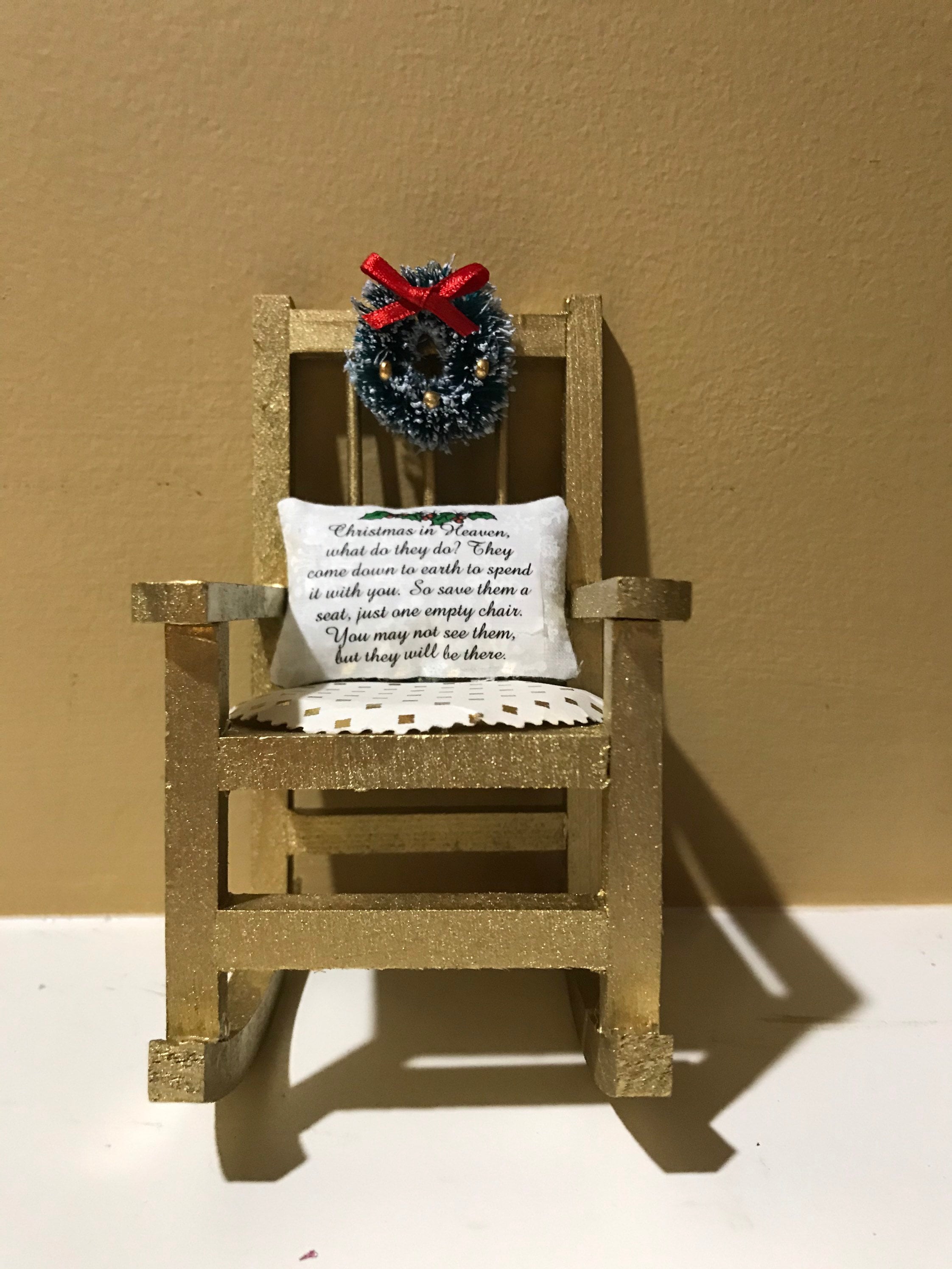 Christmas in Heaven Memorial Empty Chair Loved One in Heaven - Etsy