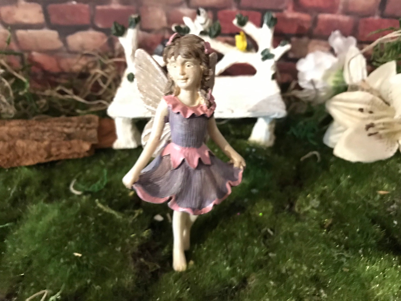 Sweet Fairy Girl on Pick Youthful Fairy Fairy Figurines | Etsy