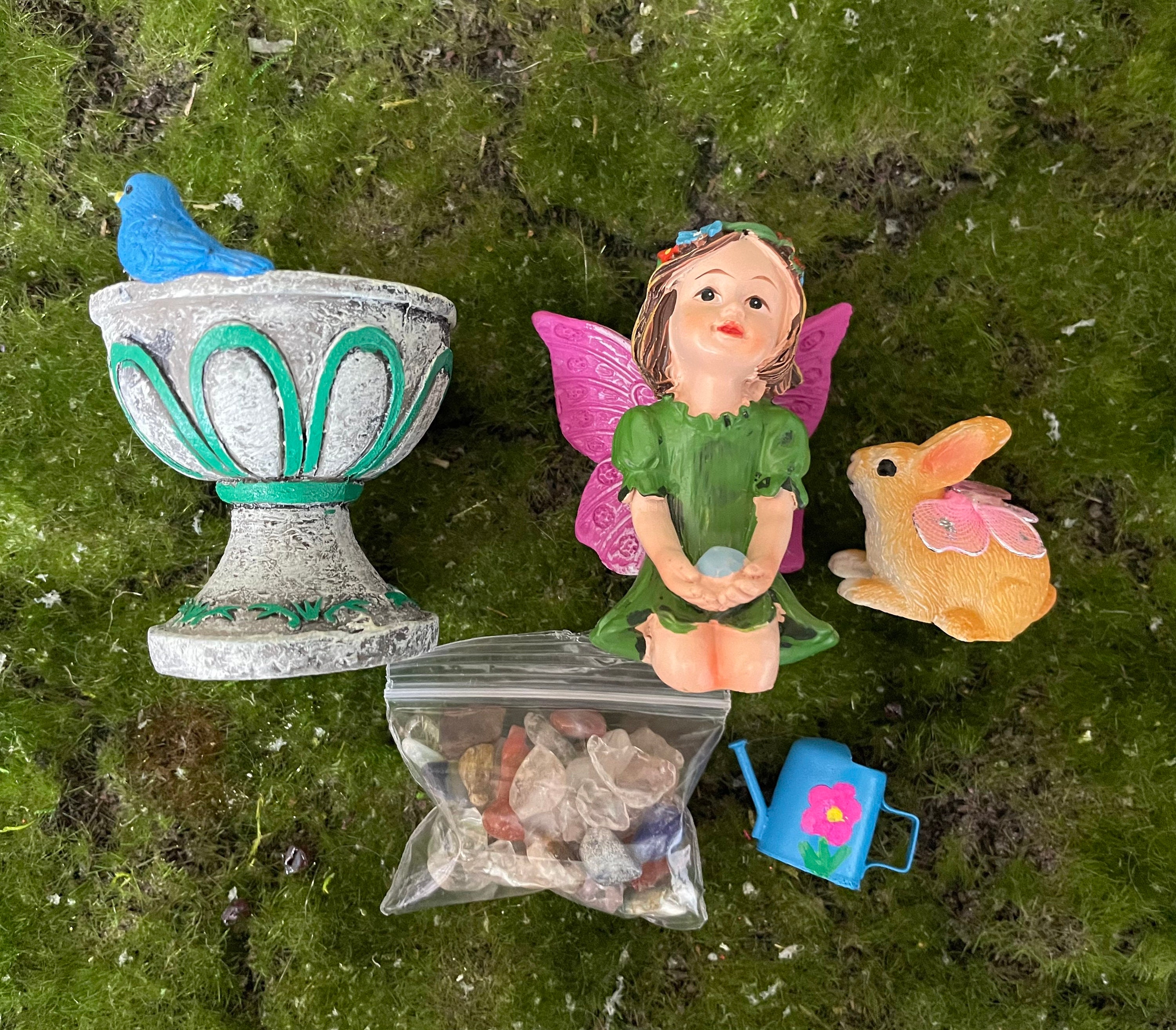 5 Piece Fairy Garden Set Included in This Set is a Sweet Fairy - Etsy