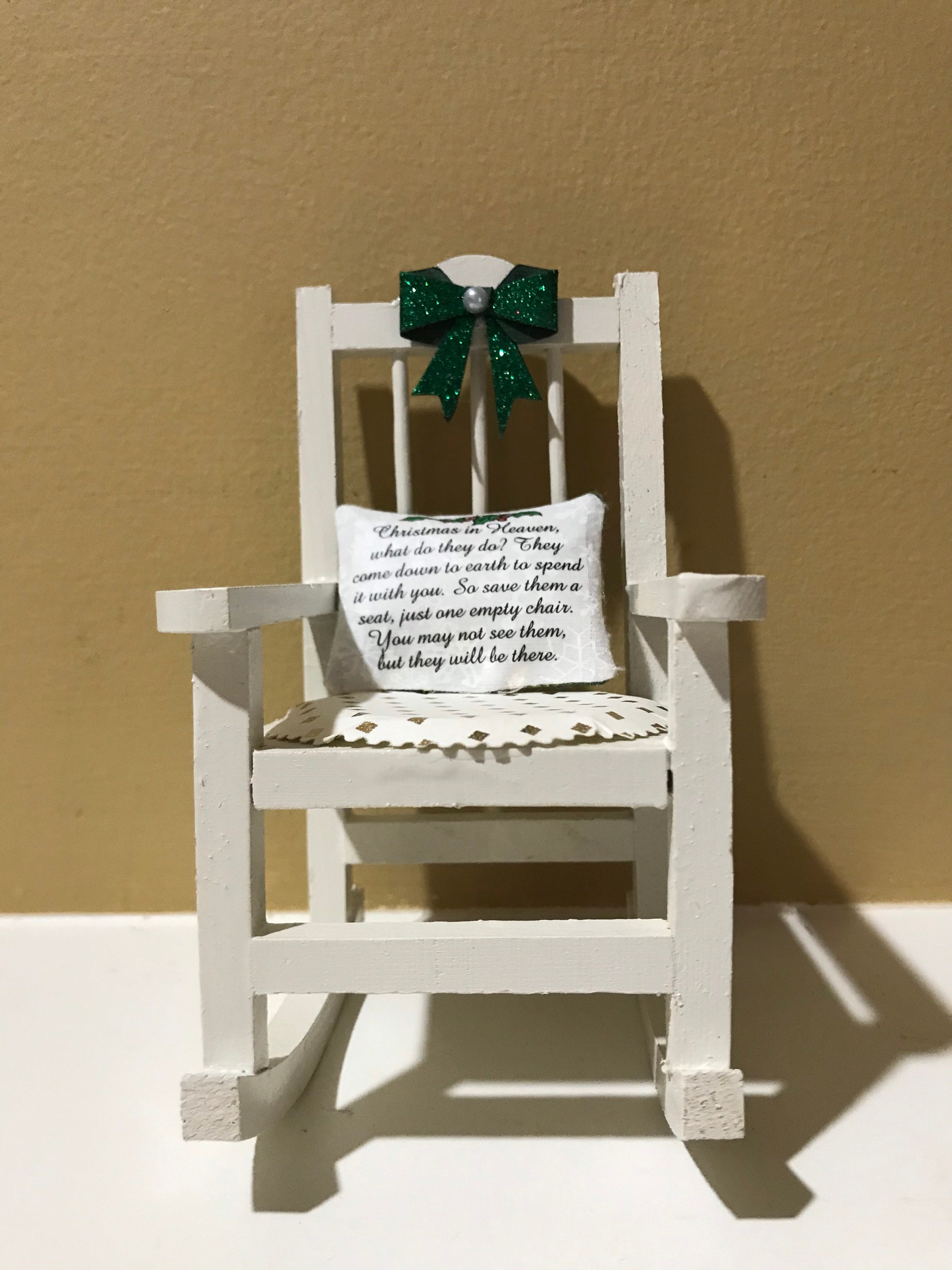 Christmas in Heaven Memorial Empty Chair Loved One in Heaven - Etsy