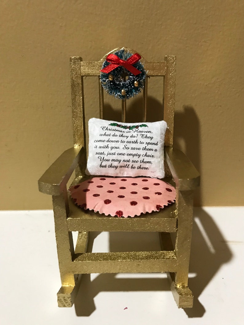 Christmas in Heaven Memorial Empty Chair Loved One in Heaven - Etsy