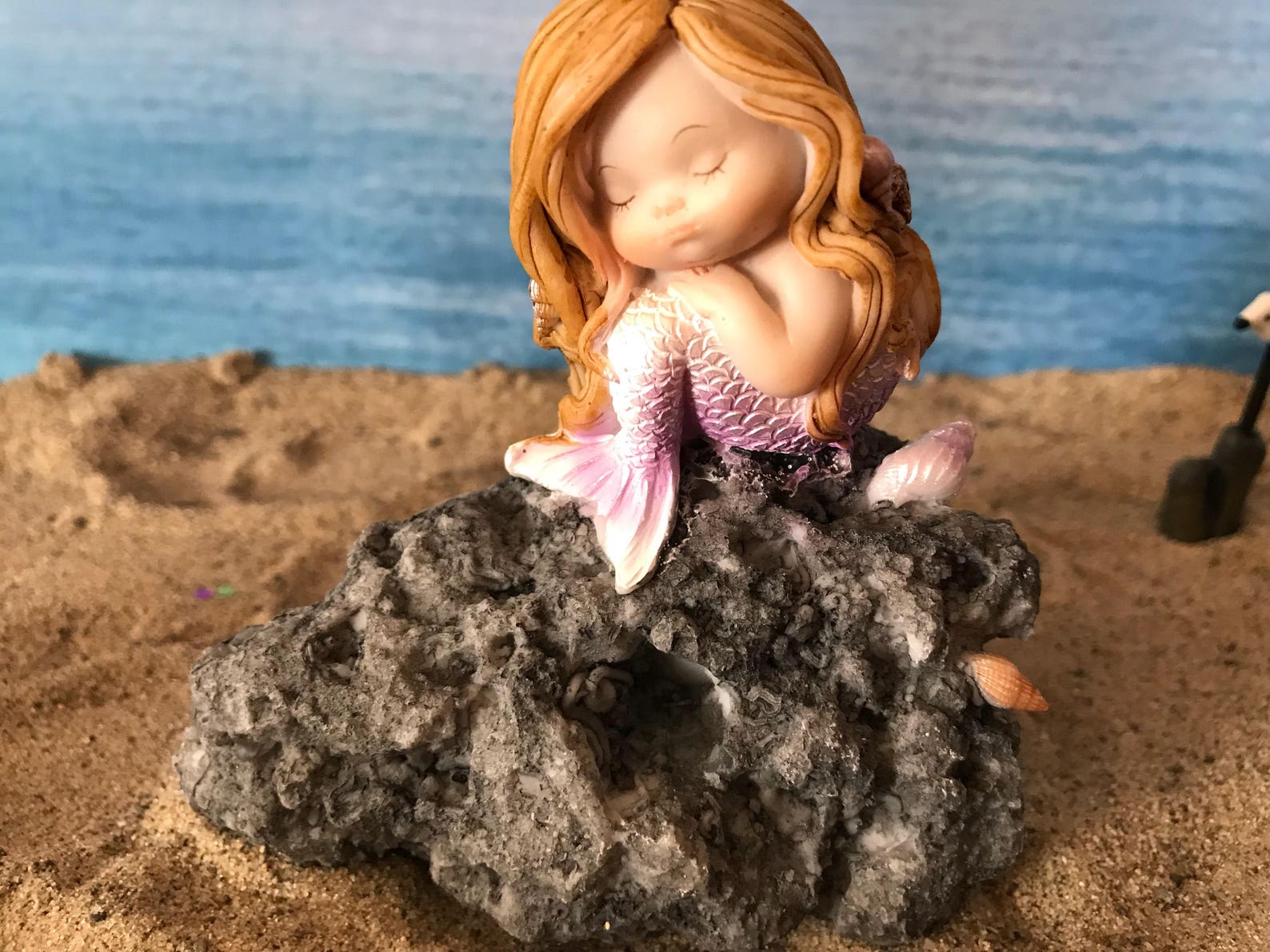 Beautiful miniature mermaid coastal fairy garden mermaid | Etsy