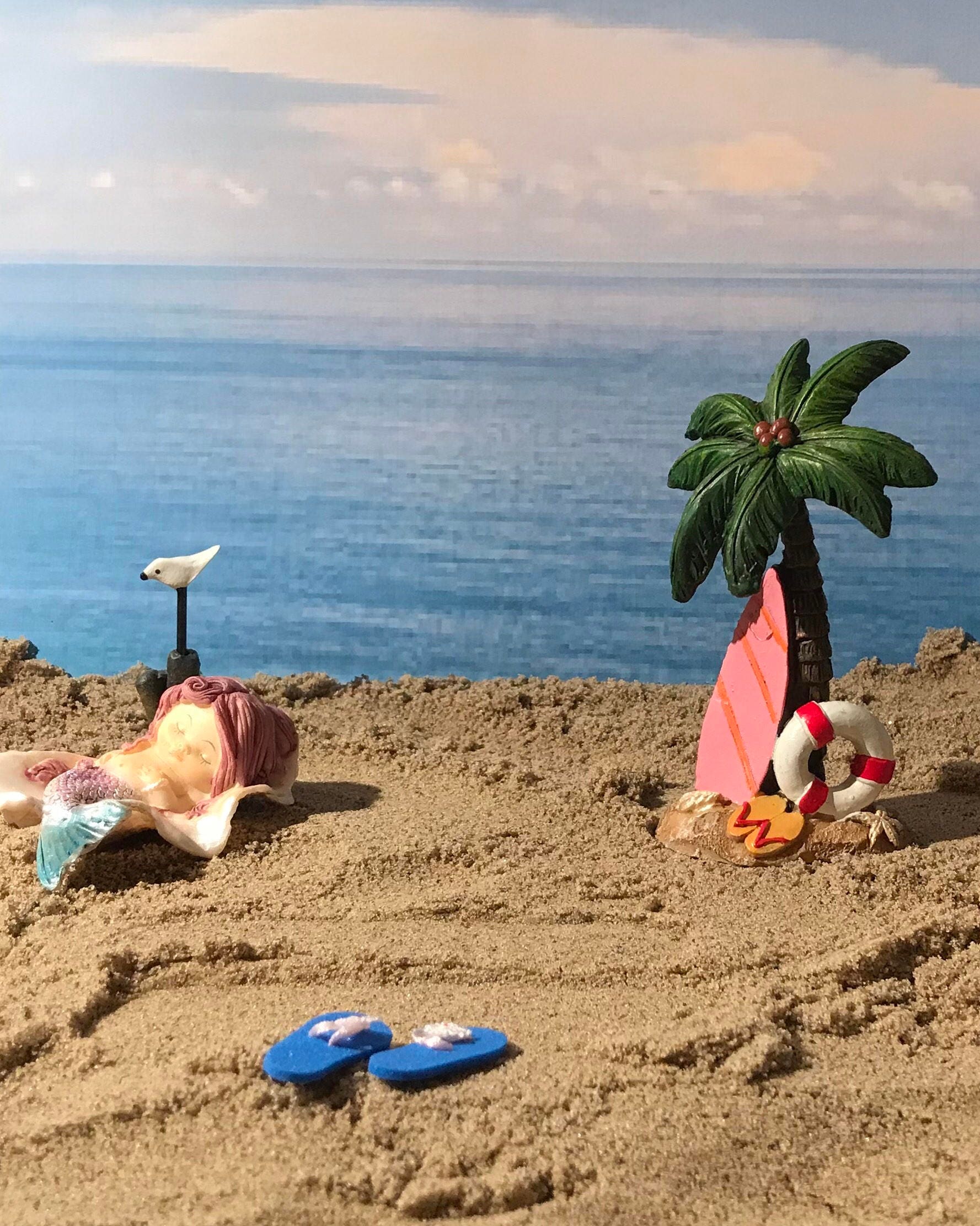 Fairy Garden Mermaid Mini Beach Scene Miniature Beach Fence - Etsy