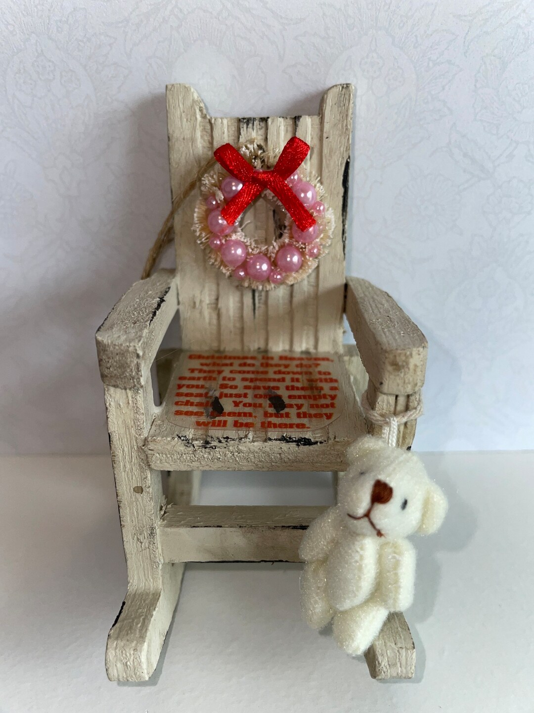 Christmas in Heaven Ornament Empty Chair Loved One in Heaven Christmas ...