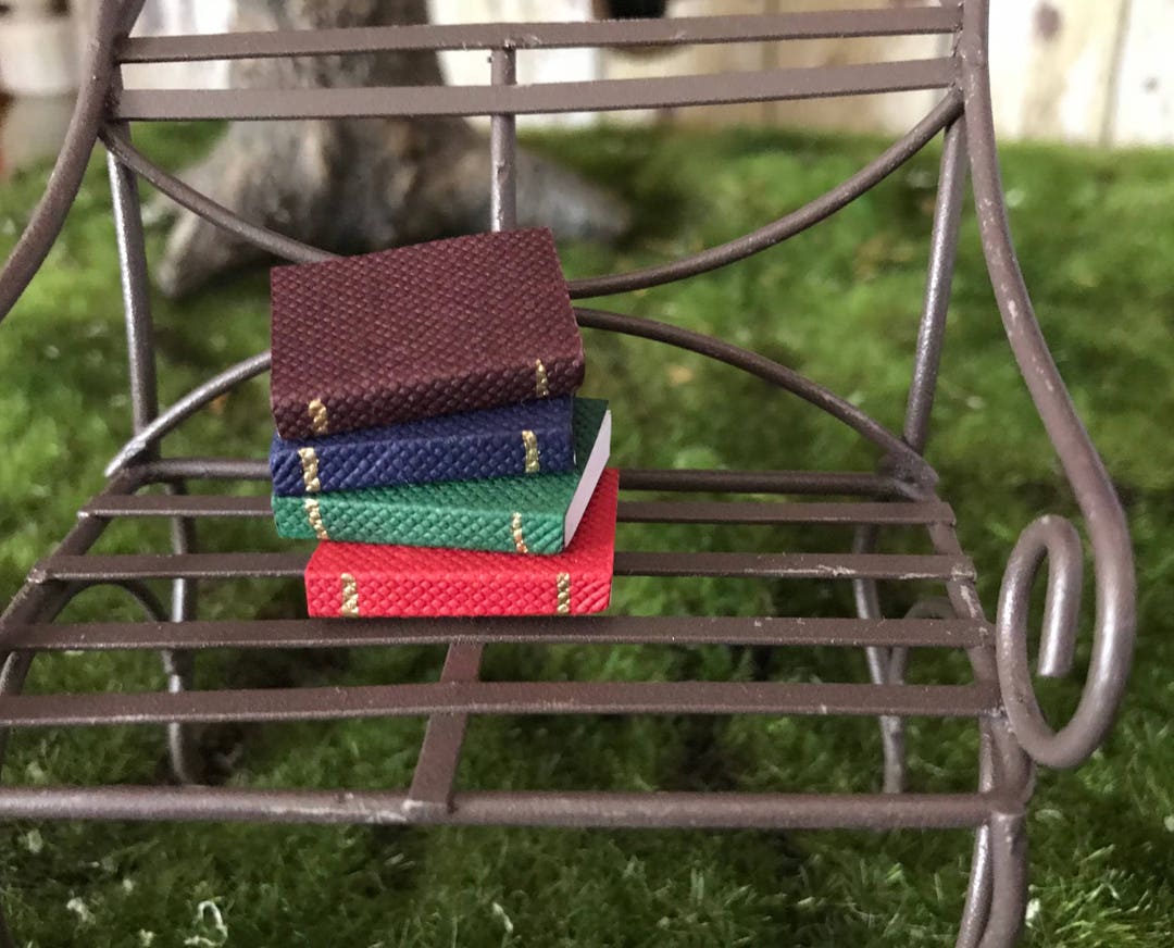Miniature Dollhouse Books Set of Four, Fairy Garden Books, Mini Books ...