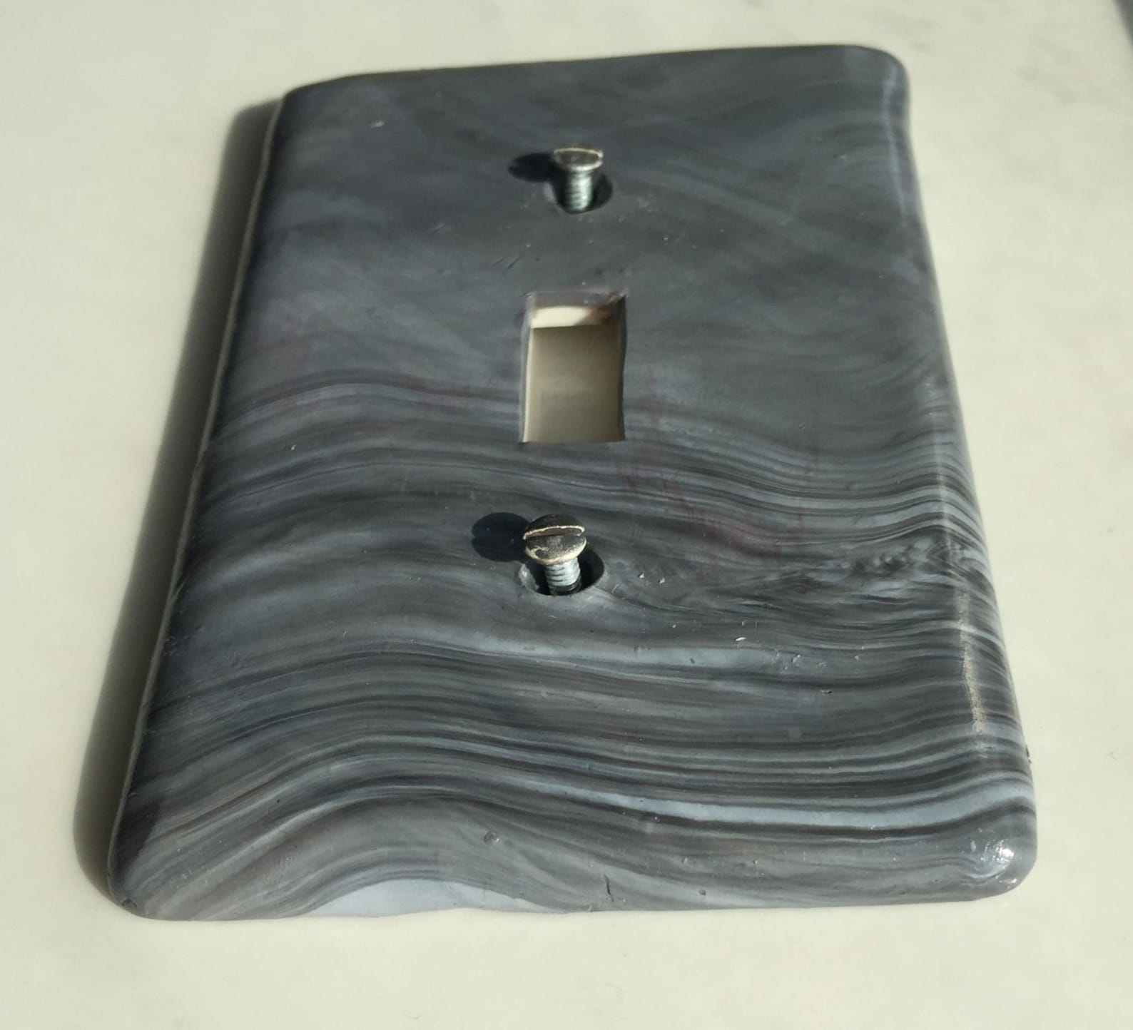 Marbled Gray Light Switchplate for Single Switch. Switch Plate - Etsy