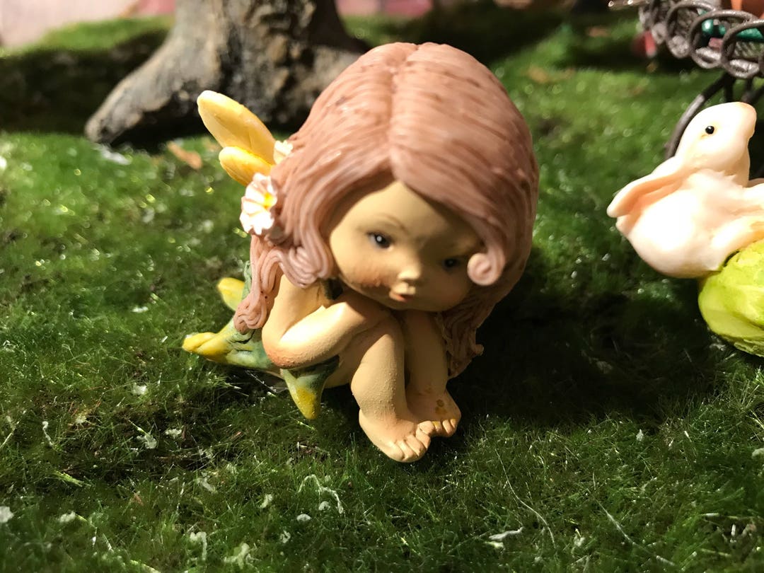 Little Miniature Fairy With Sweet Face. Pretty Brown Hair Fairy. Fairy ...