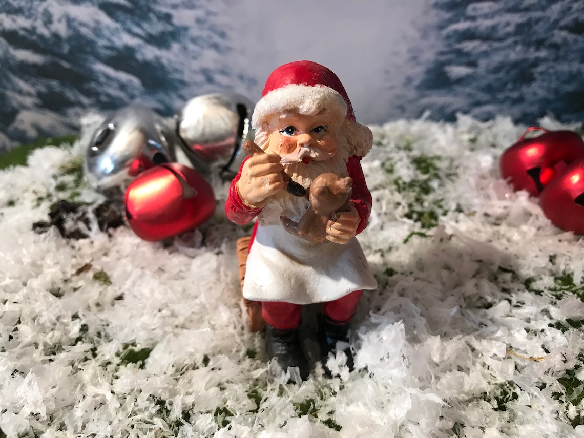 Miniature Santas Mini Santa Claus Craft Santas Sweet Santa | Etsy