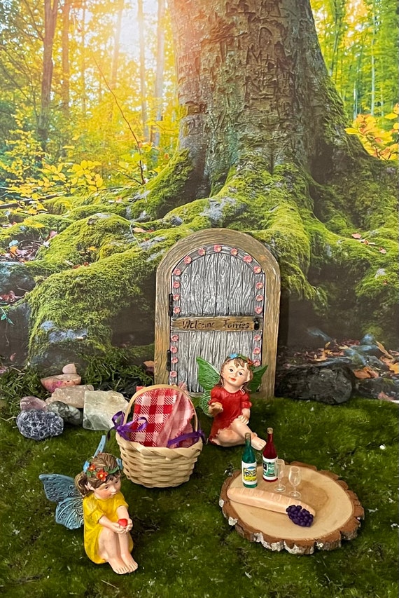 Fairy Garden Picnic Fairy Picnic Basket Dollhouse Picnic - Etsy