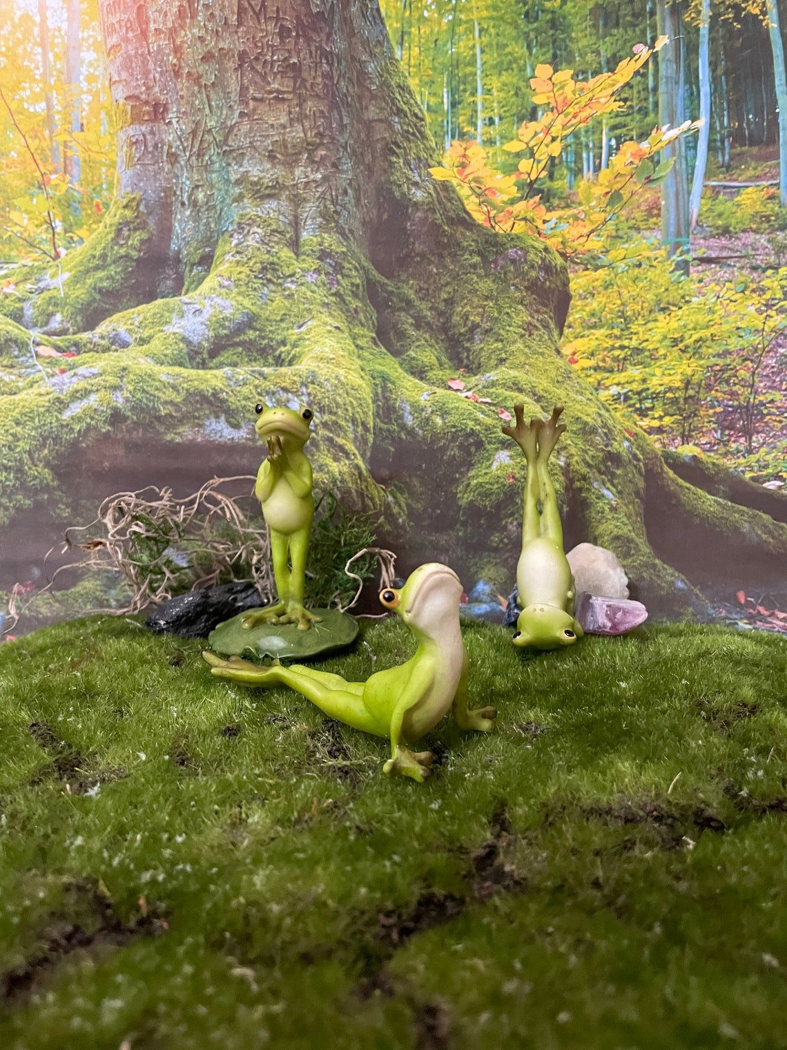 Sweet Namaste Yoga Frogs Figurine Standing Namaste Pose Yoga - Etsy