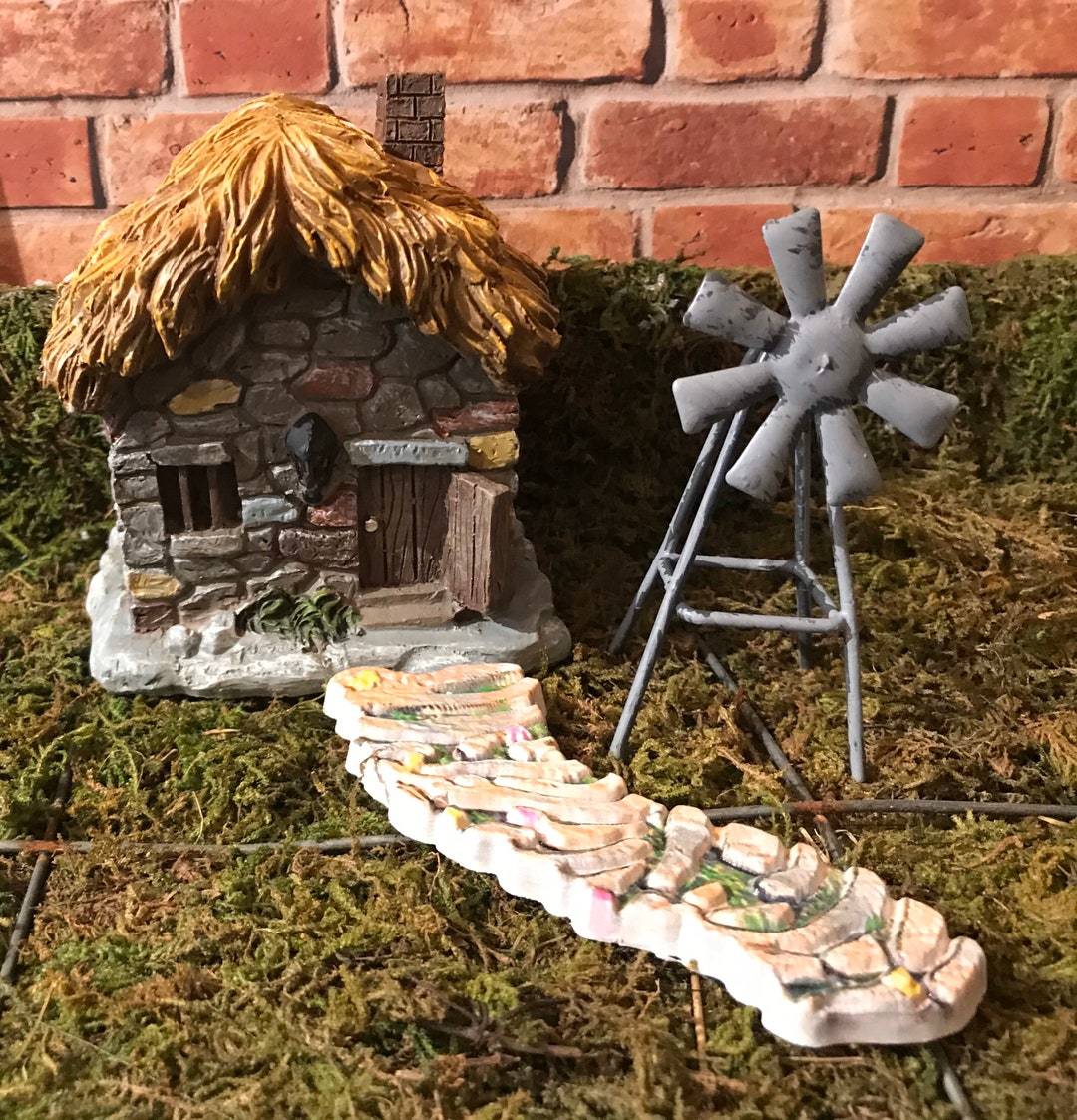 Miniature Windmill for Fairy Garden Terrarium Windmill Gray/silver ...