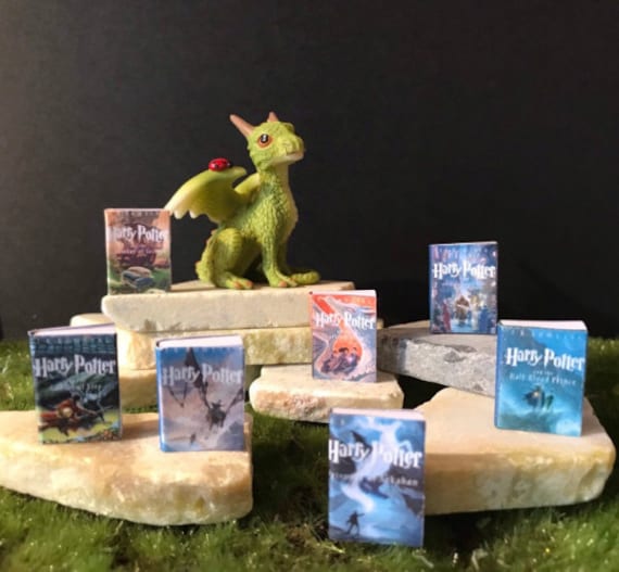 Miniature 7 Piece Harry Potter Book Set Mystical Books With - Etsy