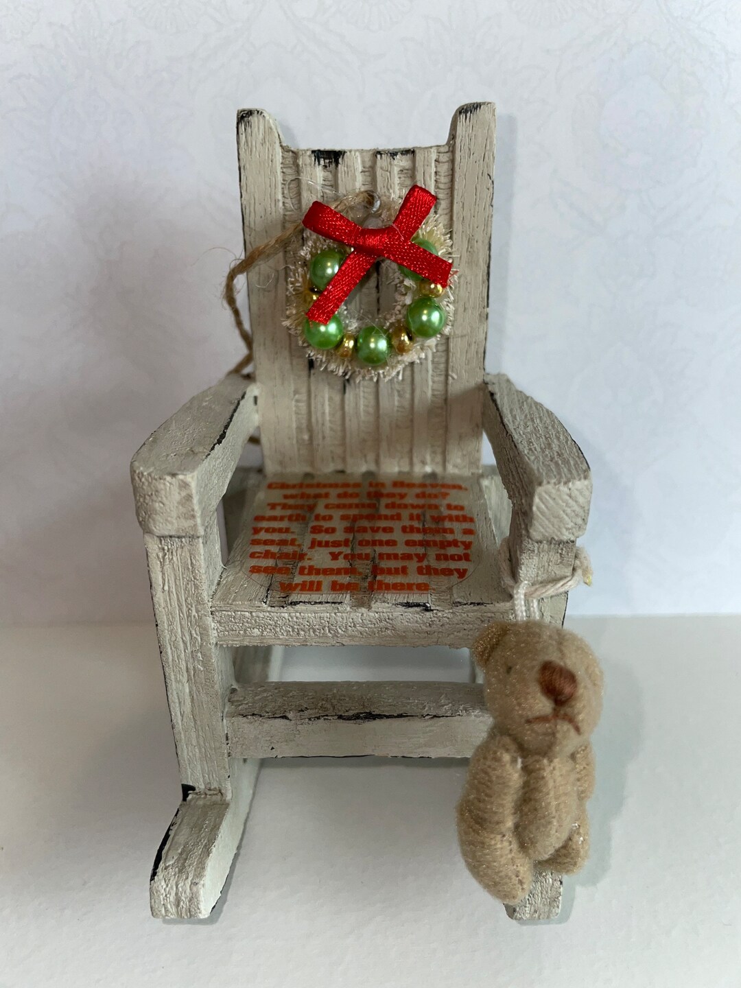 Christmas in Heaven Ornament Empty Chair Loved One in Heaven Christmas ...