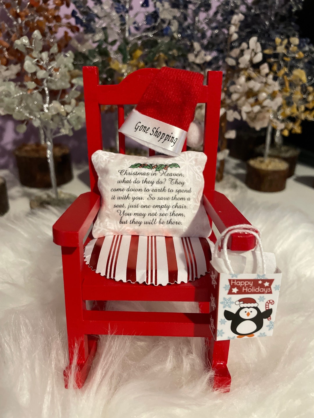 Christmas in Heaven Memorial Empty Chair Loved One in Heaven Deceased ...