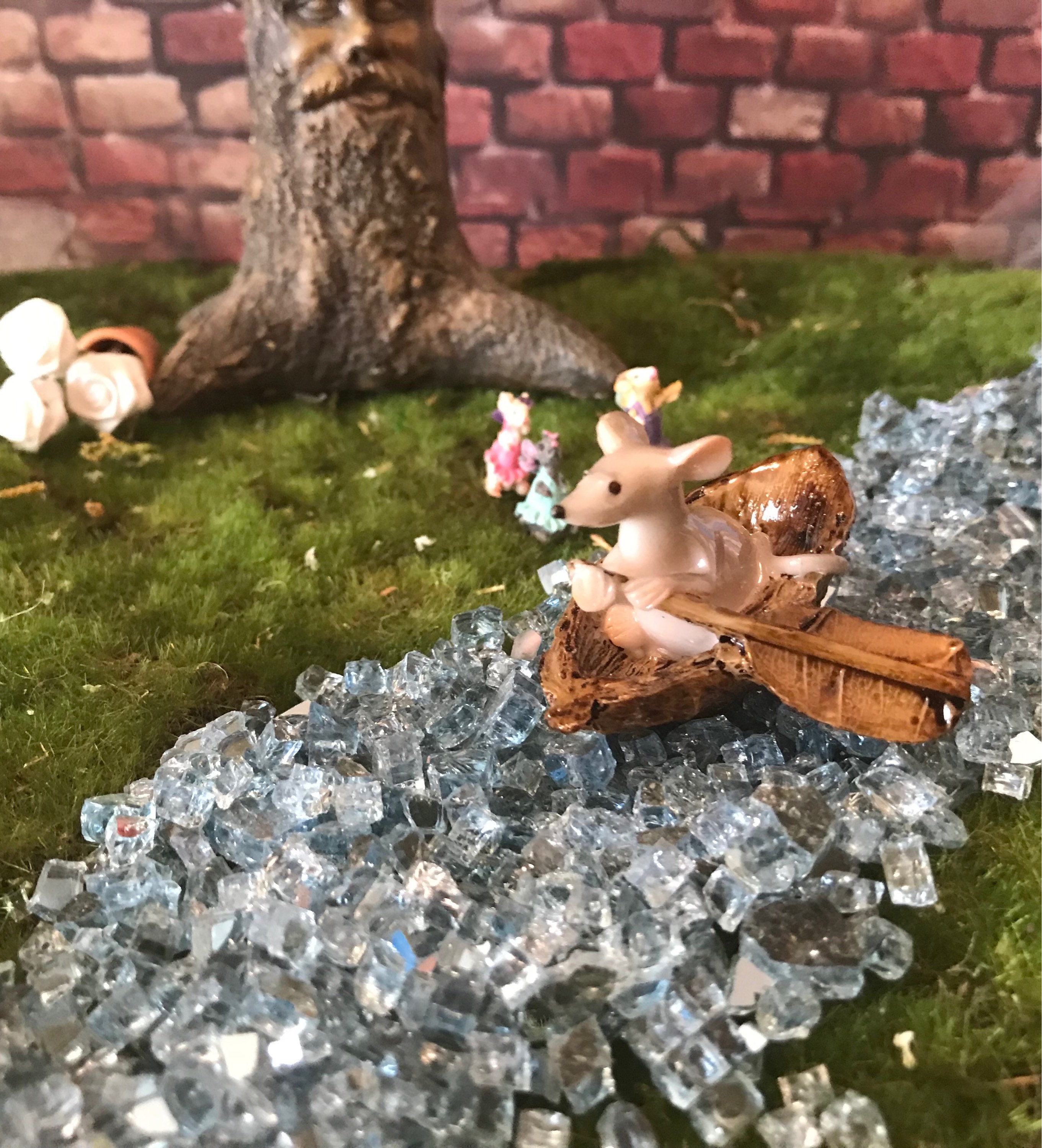 Mouse Rowing Boat Walnut Shell Boat Sweet Miniature Mouse in - Etsy