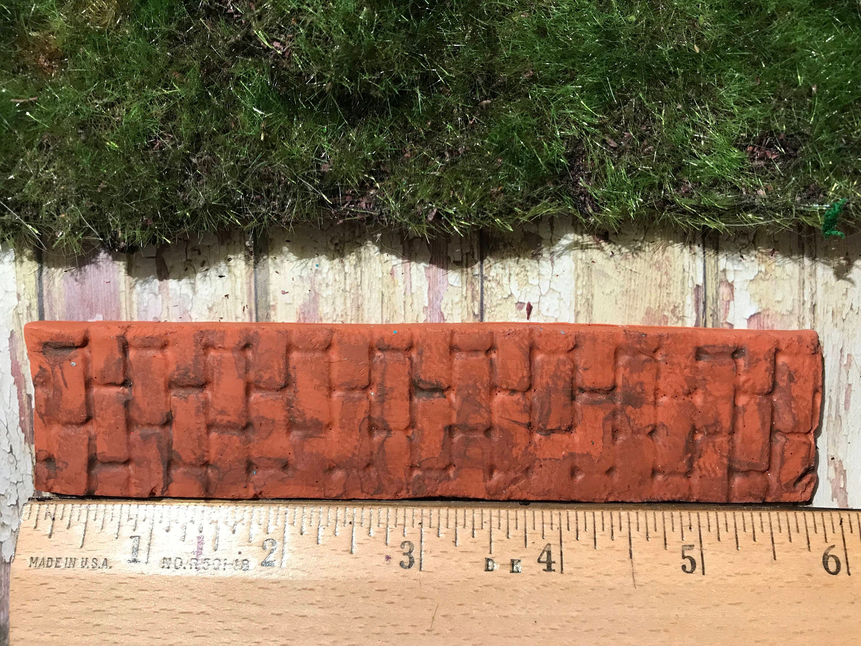 6" Fairy Garden Accessories Brick Polymer Clay Pathway Stepping Stone ...