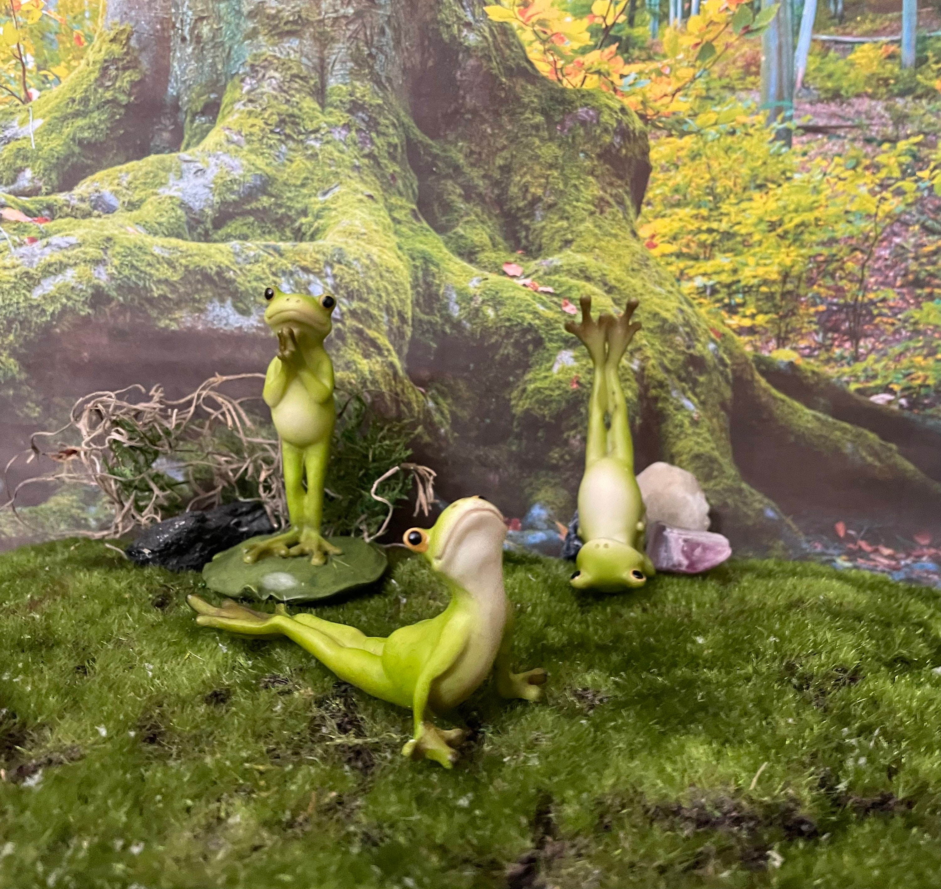 Sweet Namaste Yoga Frogs Figurine Standing Namaste Pose Yoga - Etsy