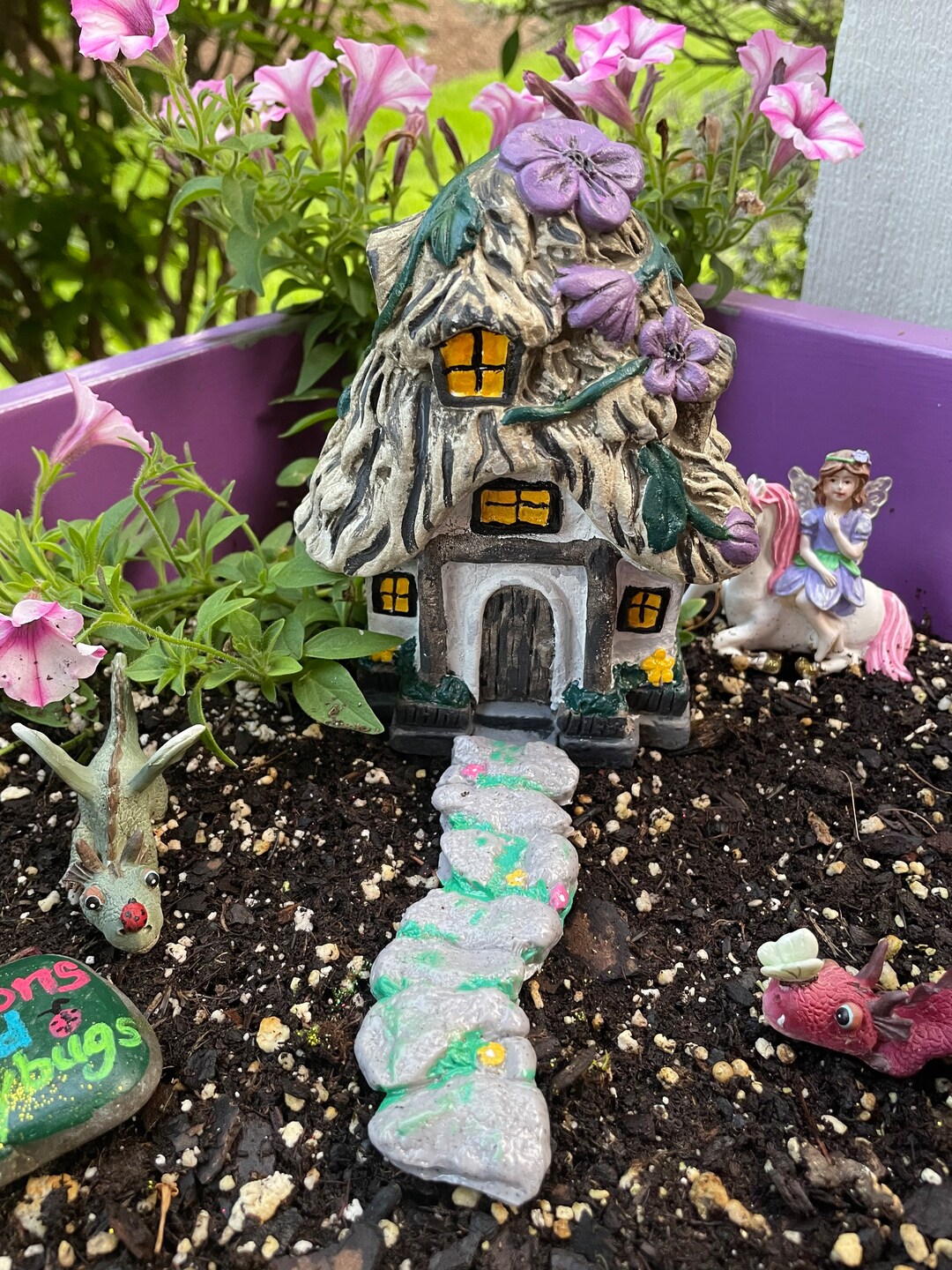 4" Fairy Garden Stone Pathway Stepping Stone Pathway Fairy Walkway ...