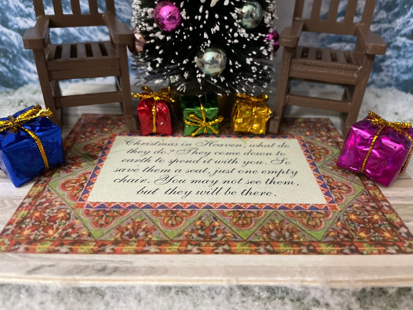 Christmas in Heaven Memorial Empty Chair Loved One in Heaven Christmas ...