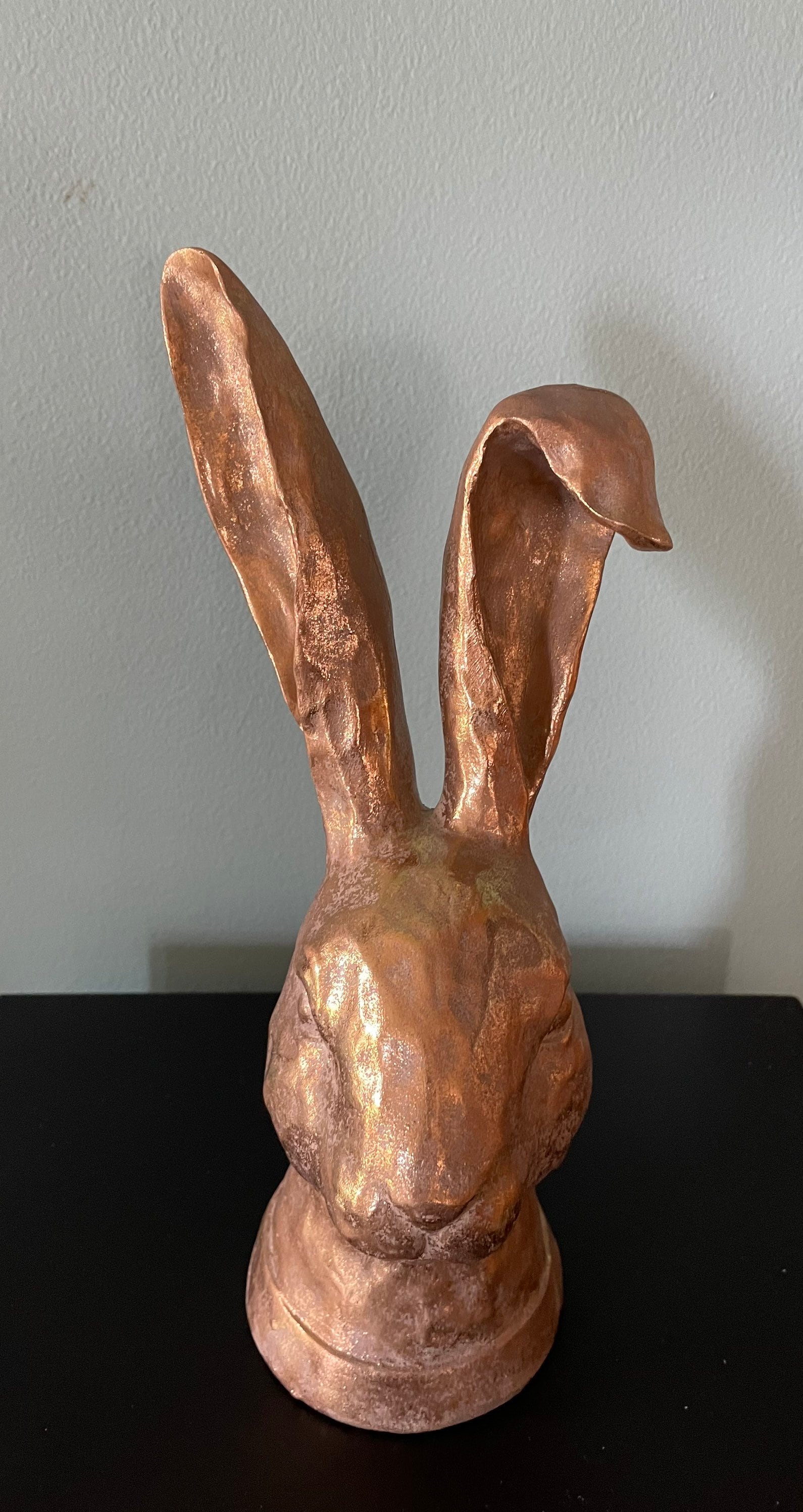 Distressed Gold Rabbit With Floppy Bow Tie Bunny Bust - Etsy