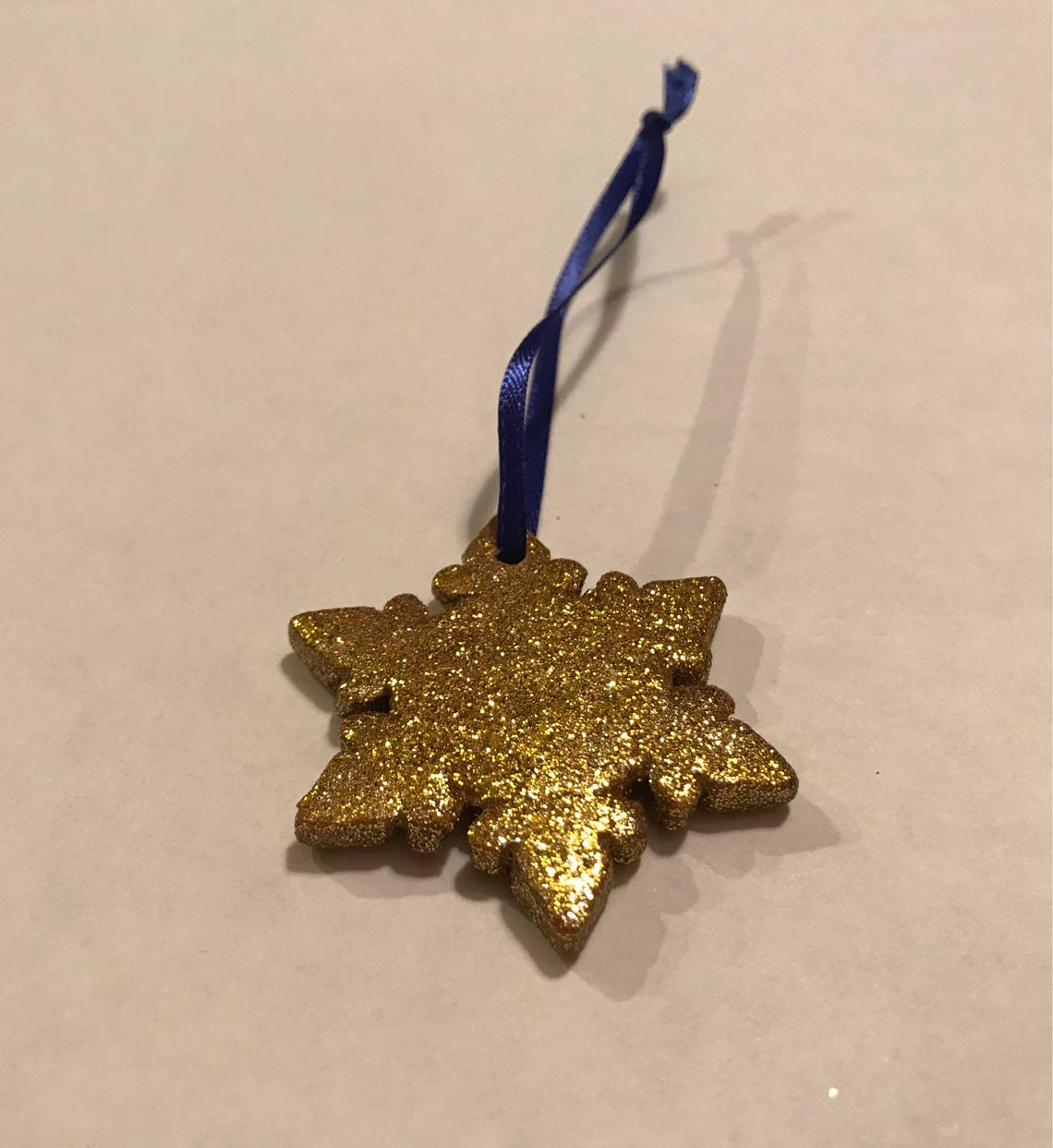 Set of 4 Gold Snowflake Glitter Snowflake Gift Decoration Mini - Etsy
