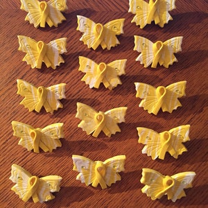 2.5' Bladder Cancer Bone Cancer Awareness Brooch Pin Yellow Ribbon ...