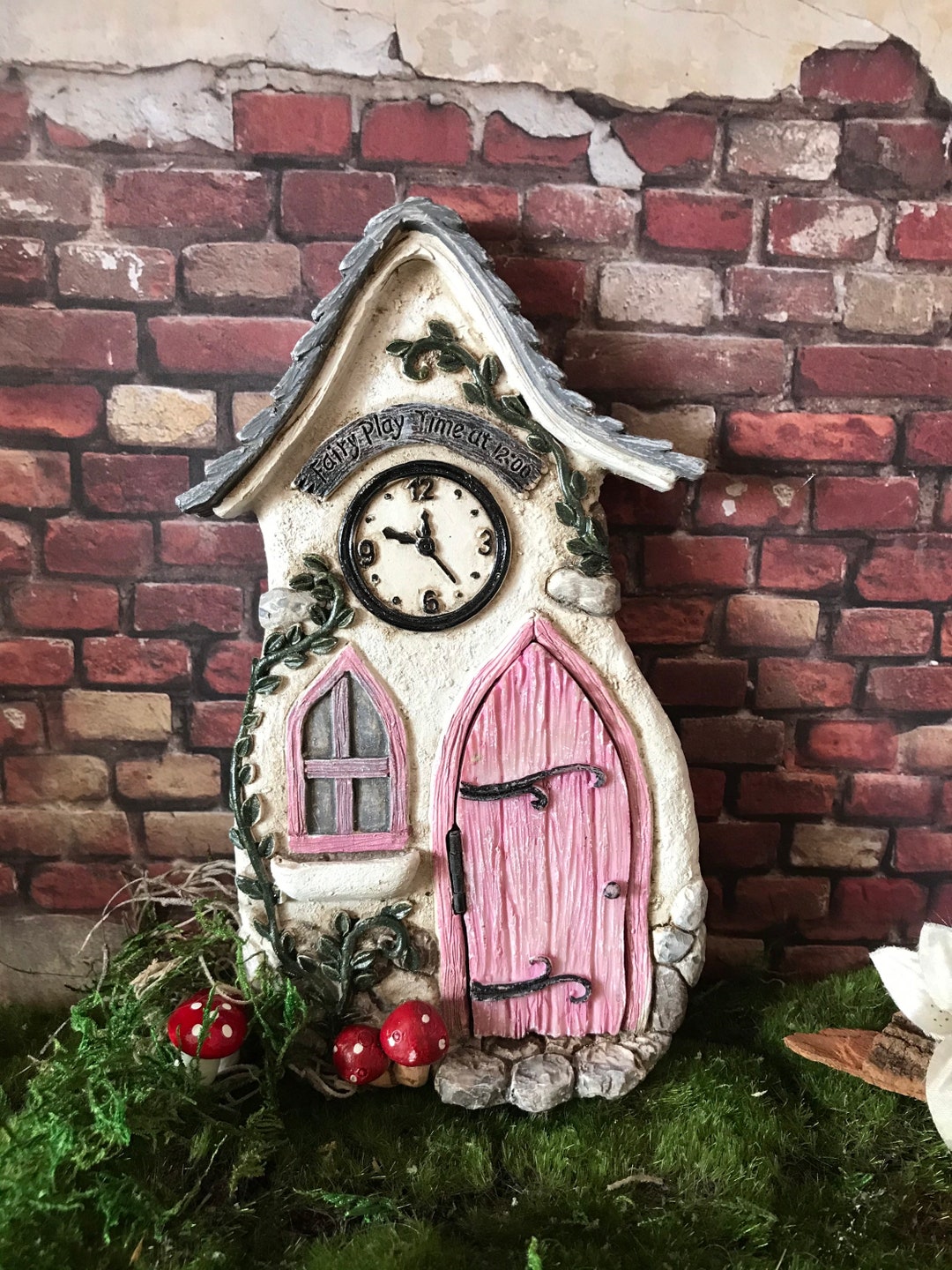 Miniature CLOCK TOWER Fairy Garden Door With Door That Opens Miniature ...