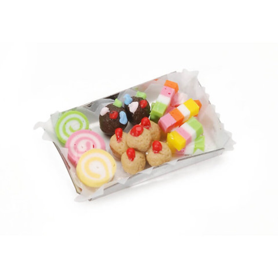 Miniature Candy Tray With Assorted Color and Size Candy. Dollhouse ...
