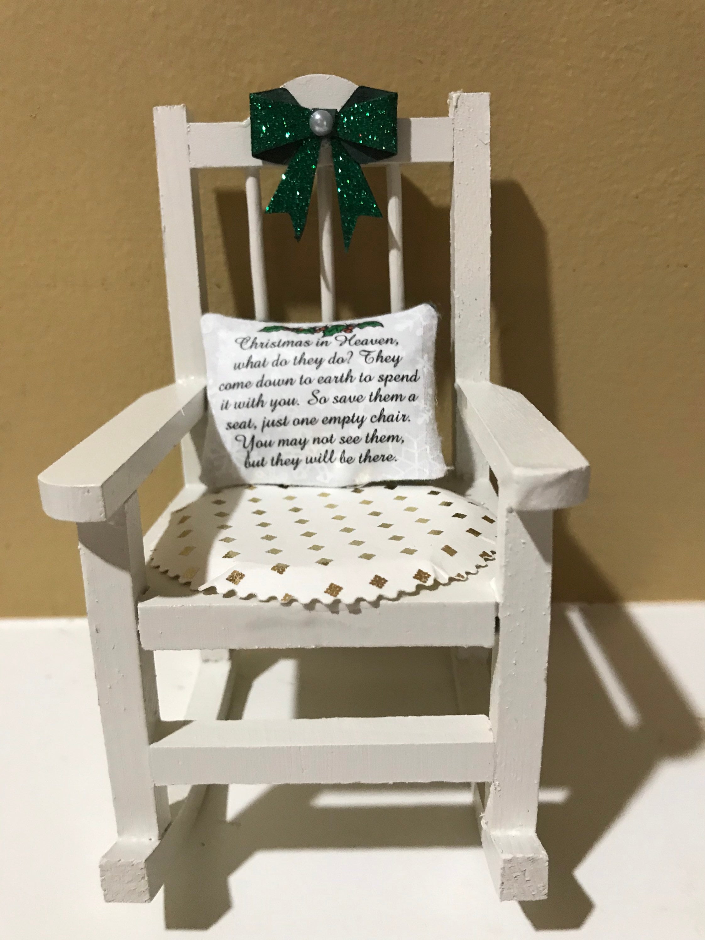 Christmas in Heaven Memorial Empty Chair Loved One in Heaven - Etsy