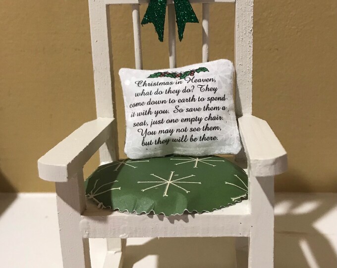 Christmas in Heaven Memorial Empty Chair Loved One in Heaven | Etsy
