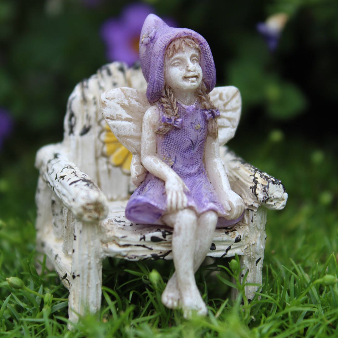Miniature Teeny Sitting Fairy Betty Itty Bitty, Fairy Garden, Terrarium ...