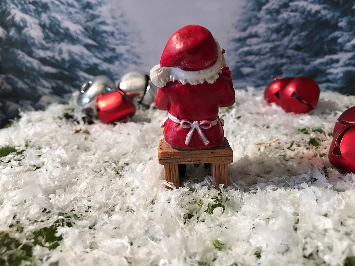 Miniature Santas Mini Santa Claus Craft Santas Sweet Santa | Etsy