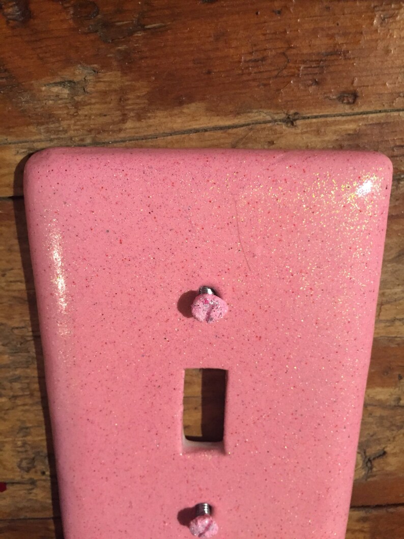 Pink Glitter Light Switchplate Glitter Toggle Cover Single | Etsy
