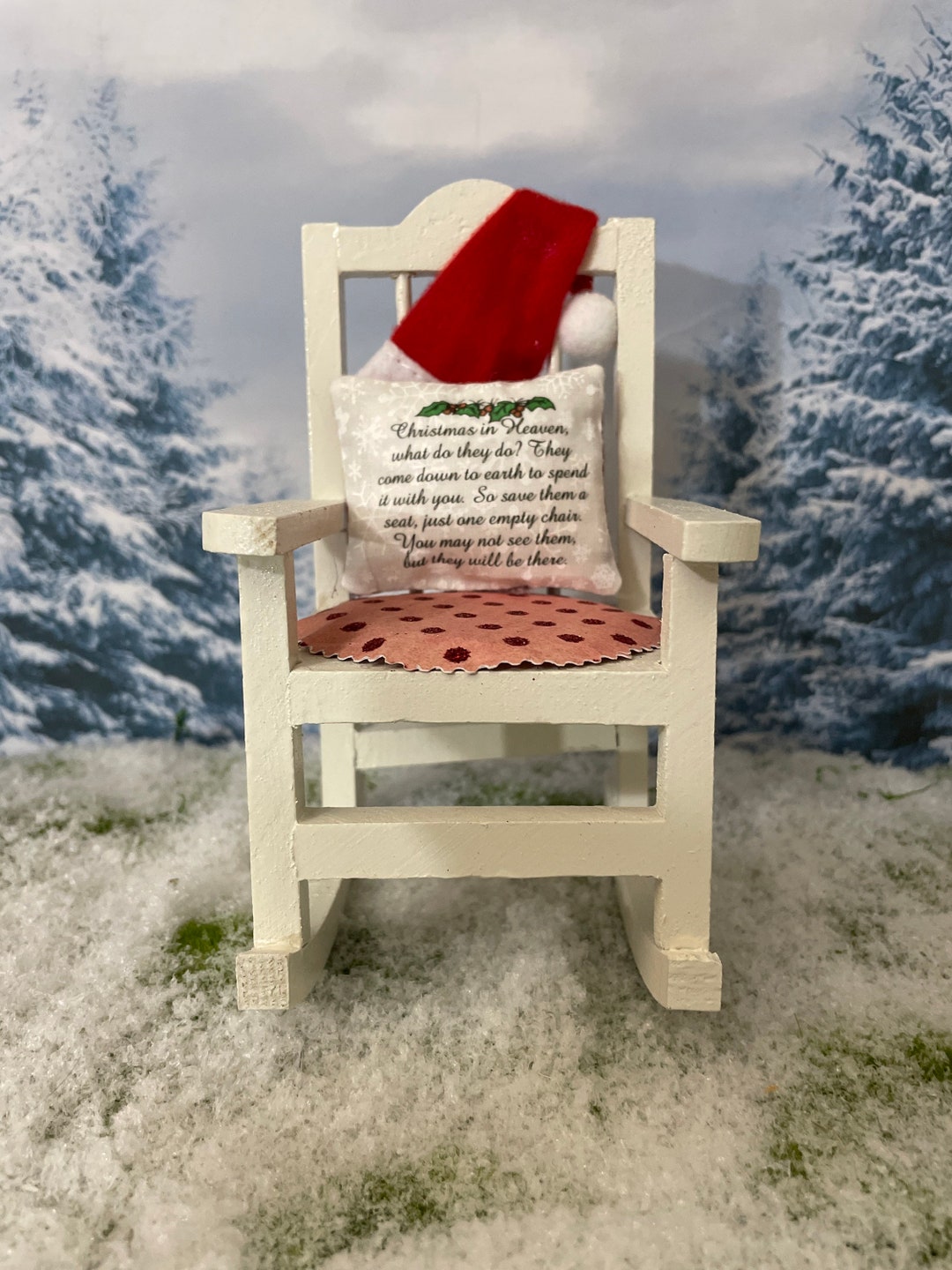 Christmas in Heaven Memorial Empty Chair Loved One in Heaven - Etsy