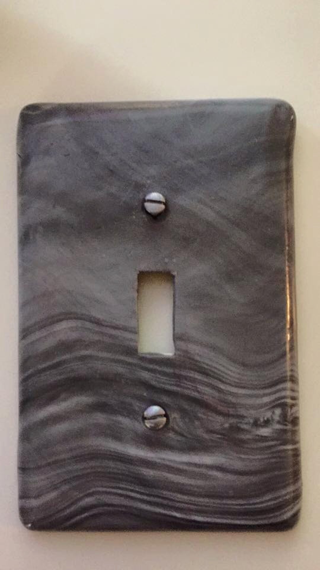 Marbled Gray Light Switchplate for Single Switch. Switch Plate Has a ...