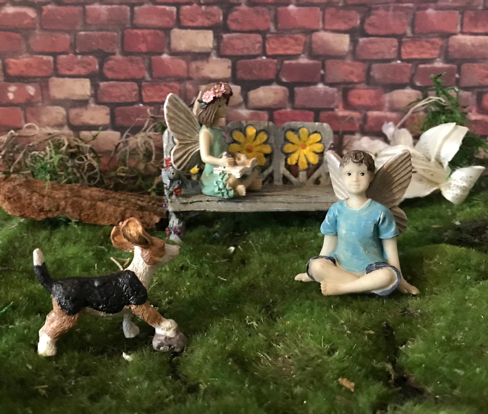 Miniature Fairy Bench Daisy Fairy Bench Miniature Bench Fairy - Etsy