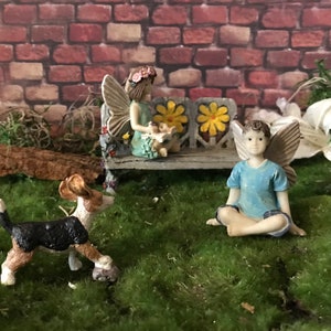 Miniature Fairy Bench Daisy Fairy Bench Miniature Bench Fairy Garden ...
