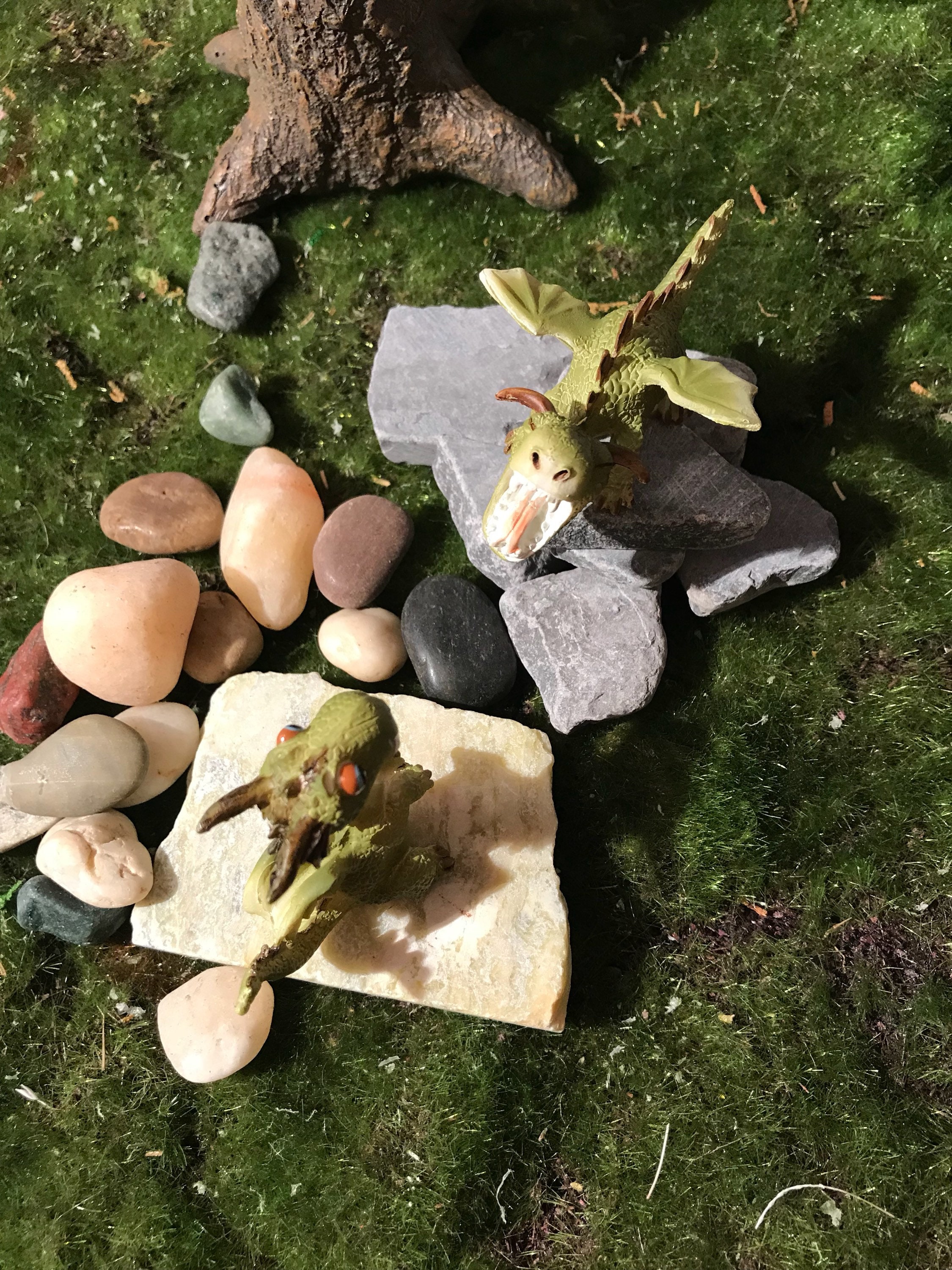 Sweet Miniature Green Roaring Dragon, Miniature Garden Supply, Fairy ...