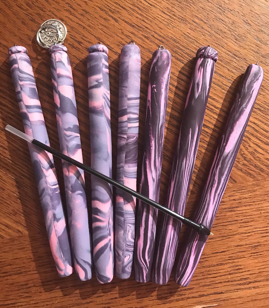 Refillable Polymer Clay Pen Set Hand Sculpted of Polymer Clay With ...