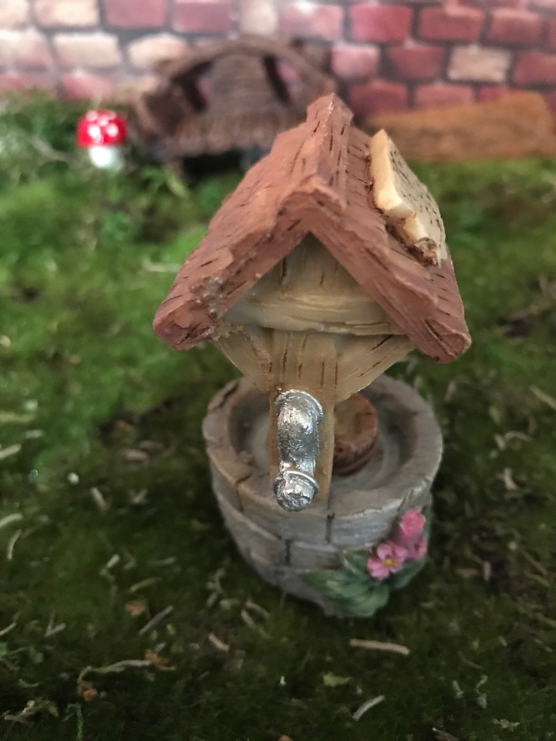Miniature wishing well fairy garden well miniature fairy | Etsy
