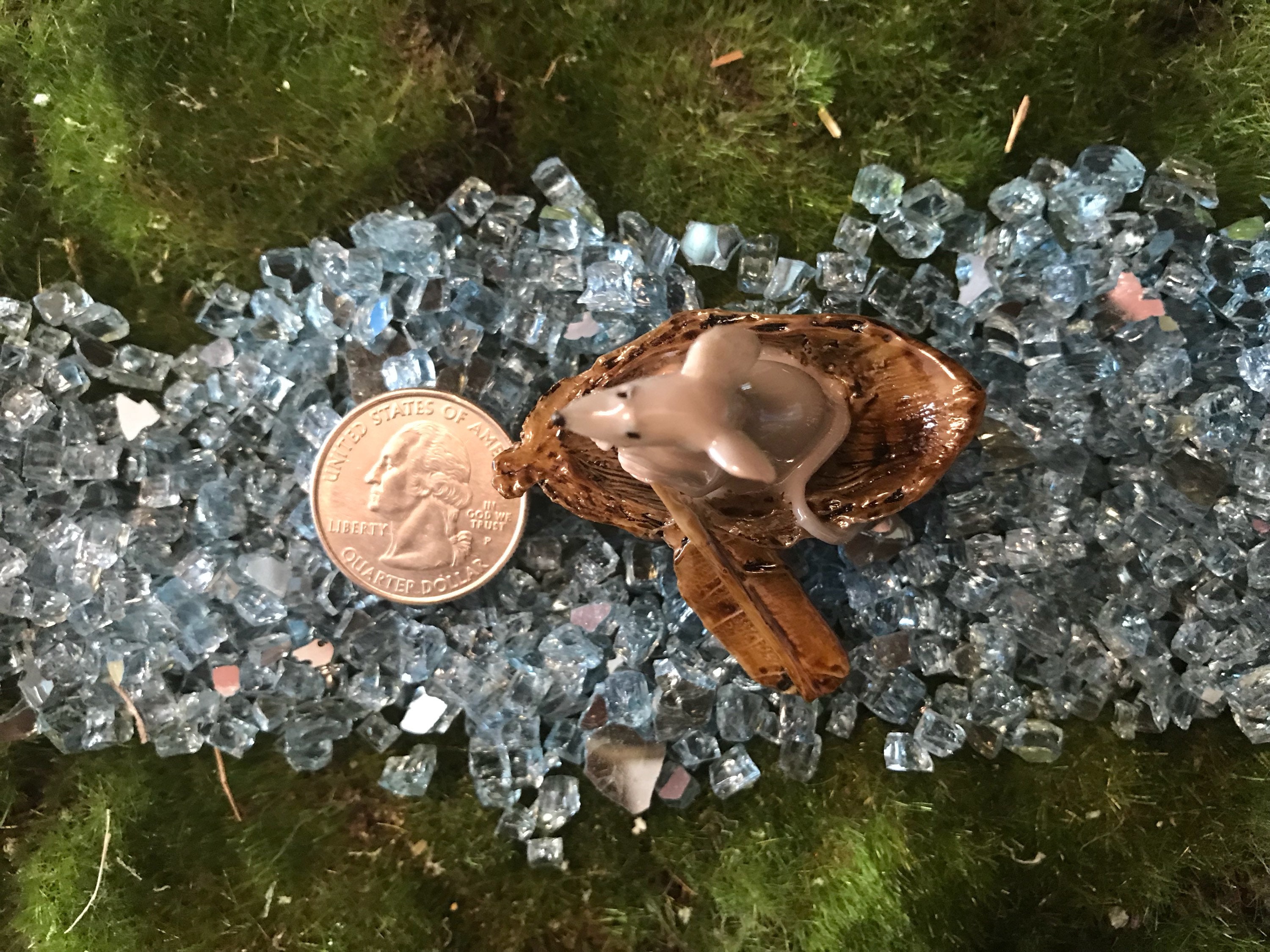 Mouse Rowing Boat Walnut Shell Boat Sweet Miniature Mouse in - Etsy