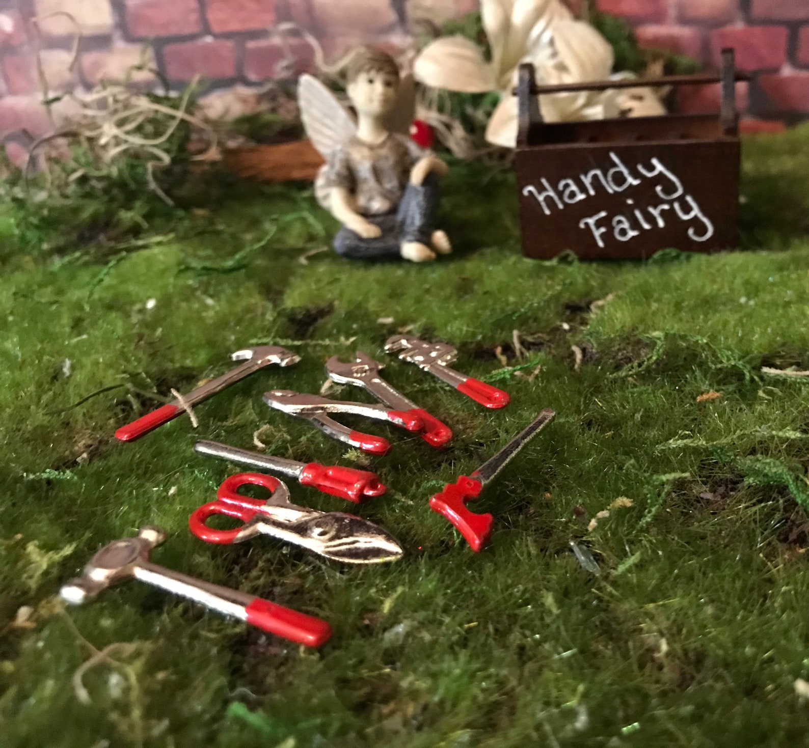 Handy Fairy Miniature Tool Box With Tools. Mini Tools Set of 8 - Etsy