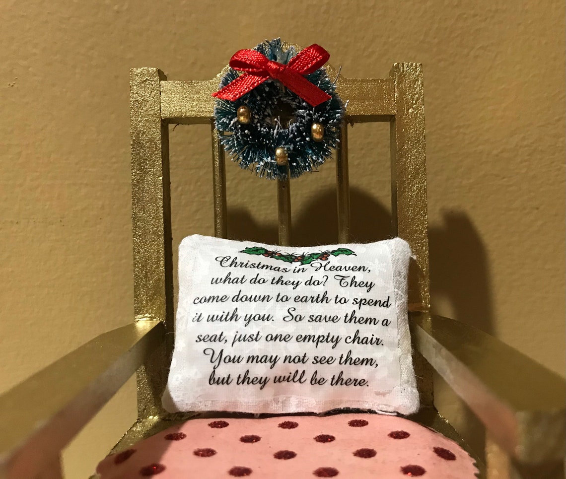 Christmas in Heaven Memorial Empty Chair Loved One in Heaven - Etsy