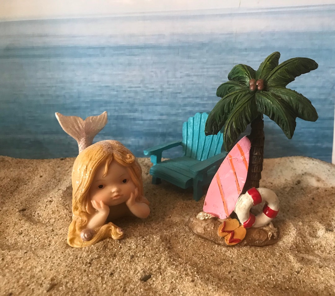 Beautiful Mermaid, Miniature Mermaid, Miniature Beach Garden Mermaid ...