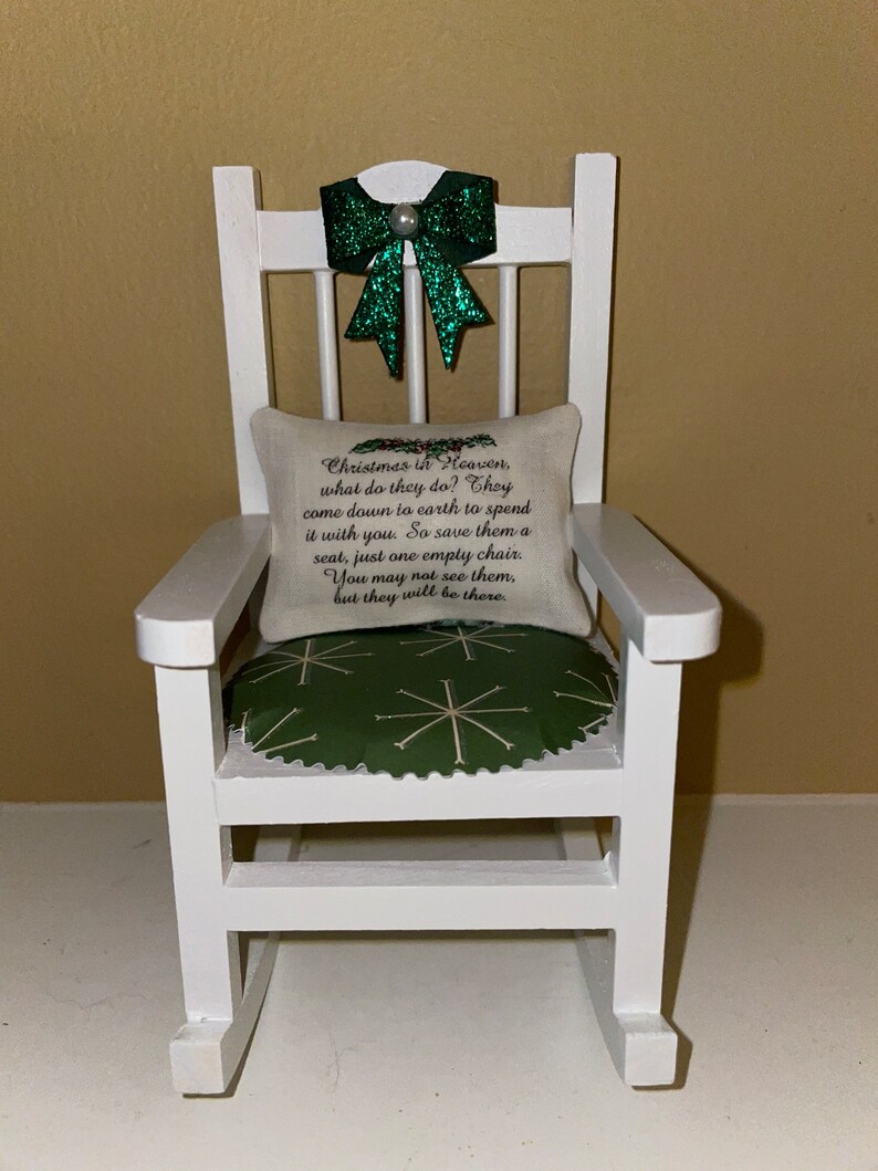 Christmas in Heaven Memorial Empty Chair Loved One in Heaven - Etsy