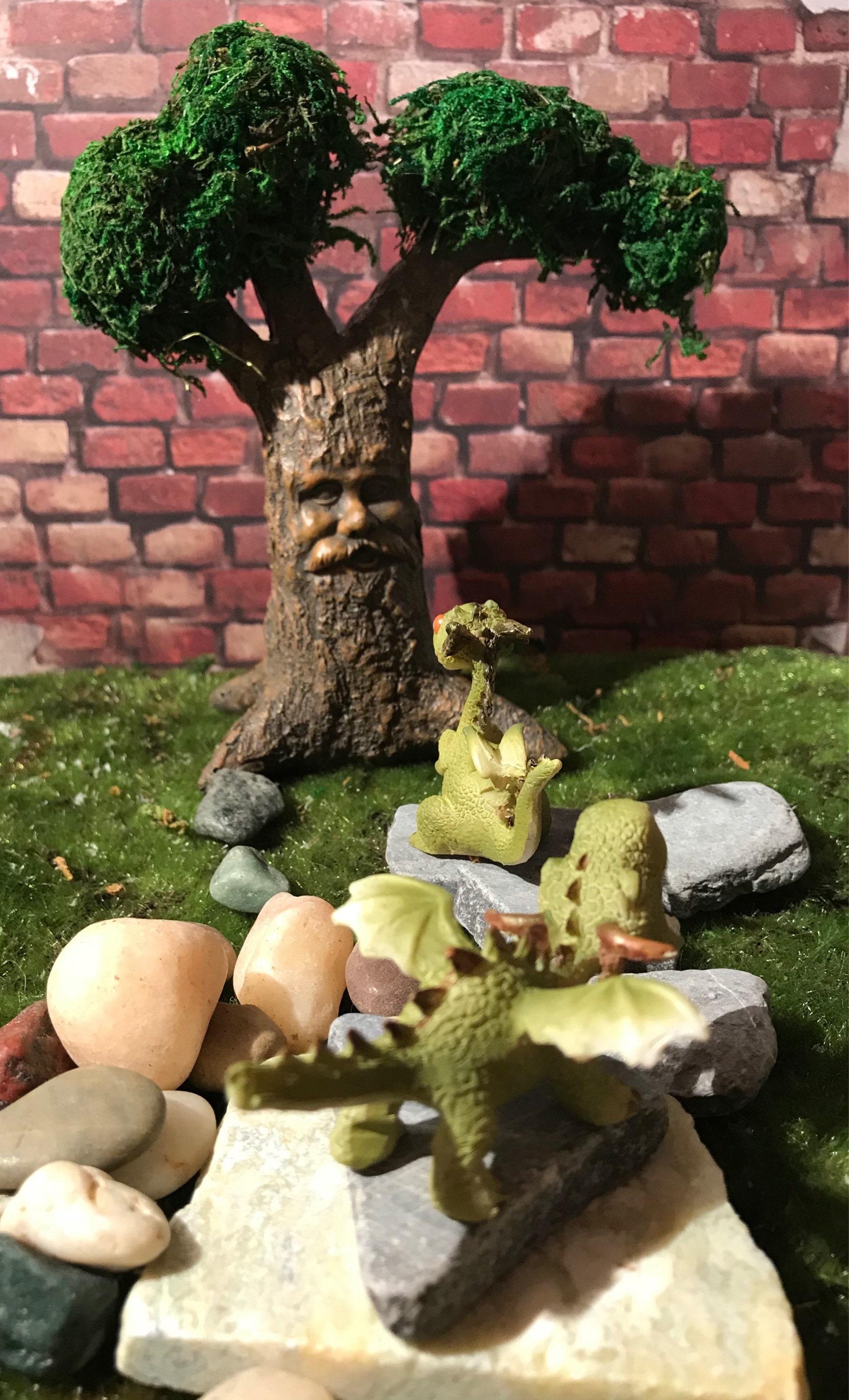 Adorable Miniature Green Dragon Full of Whimsy, Fairy Garden Supplies ...
