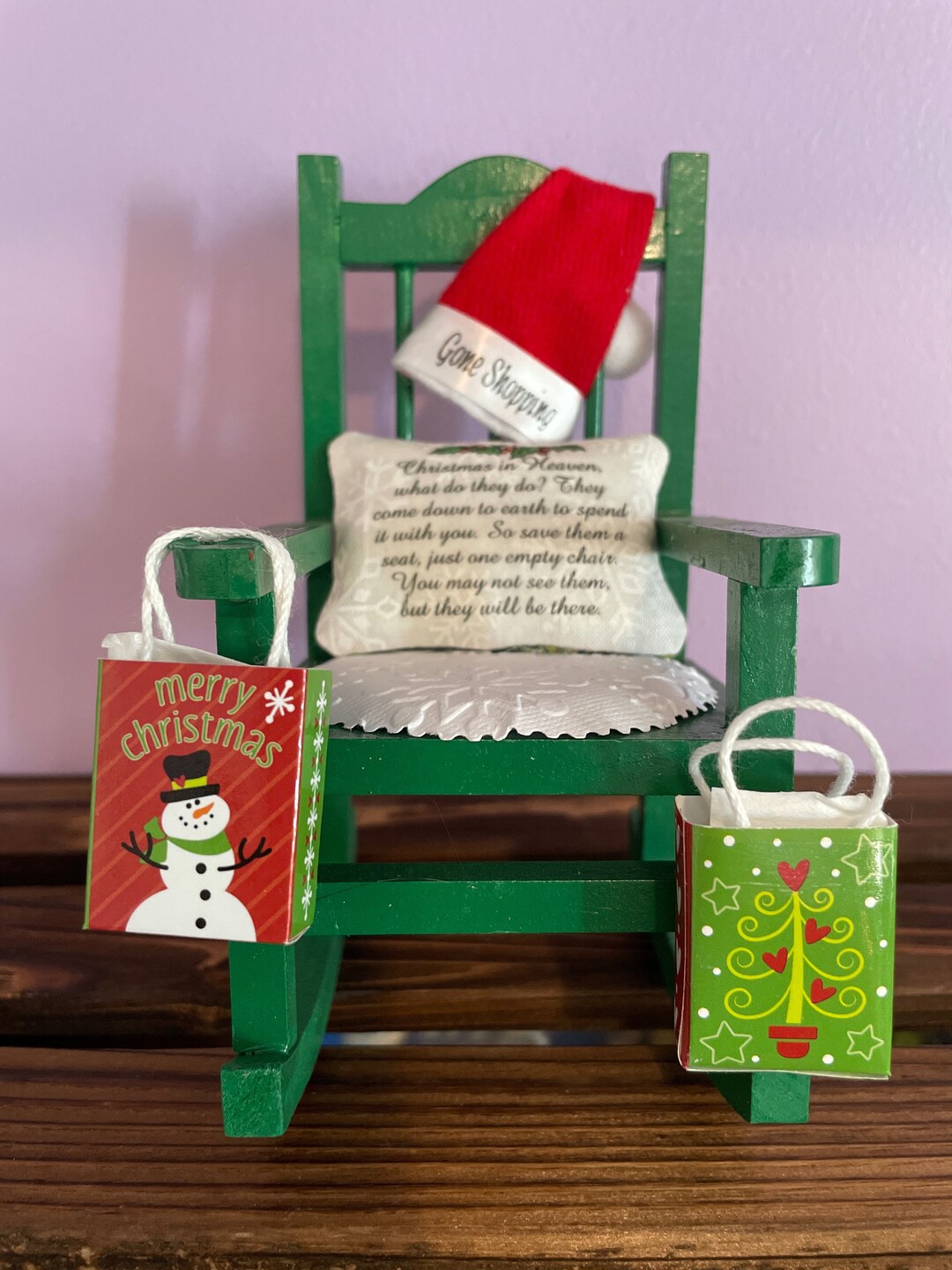 Christmas in Heaven Memorial Empty Chair Loved One in Heaven Deceased ...