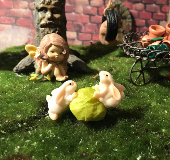 Art & Collectibles mini bunny rabbits for gardens bunny rabbits with ...