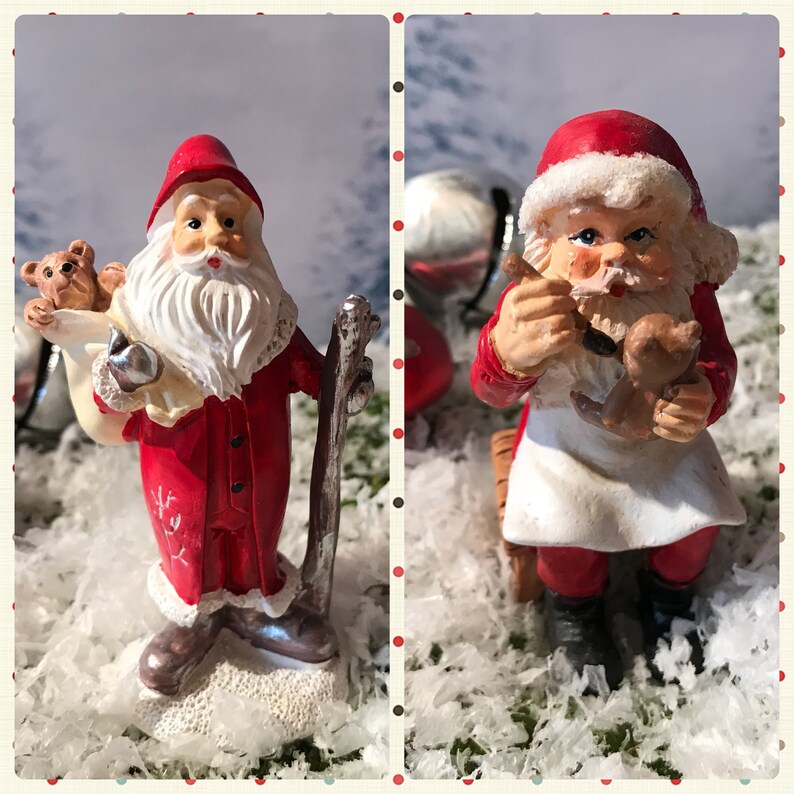 Miniature Santas, Mini Santa Claus, Craft Santas, Sweet Santa Claus ...