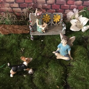 Miniature Fairy Bench Daisy Fairy Bench Miniature Bench Fairy Garden ...